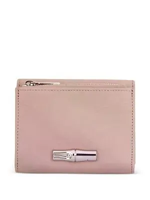 Longchamp Le Roseau Leather Wallet - Pink