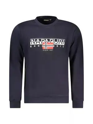 NAPAPIJRI Logo Print Crew Neck Sweater - Blue