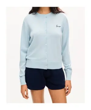 Kenzo Embroidered Merino Wool Cardigan
