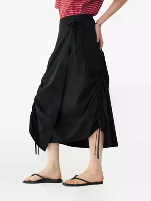 STUDIO TOMBOY Ruched Midi Wrap Skirt
