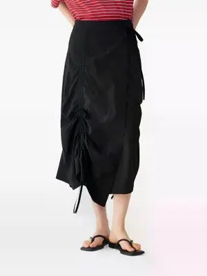 STUDIO TOMBOY Ruched Midi Wrap Skirt