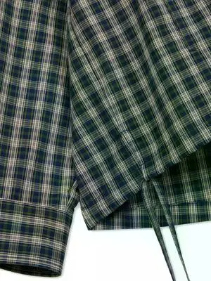 STUDIO TOMBOY Checkered Gathered-back Shirt