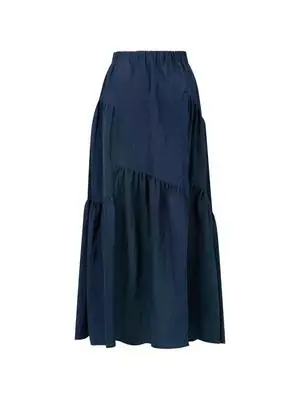 STUDIO TOMBOY Asymmetrical Tiered A-line Maxi Skirt