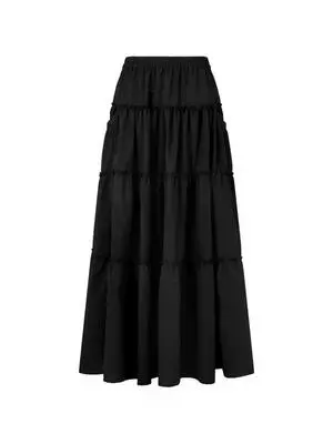 STUDIO TOMBOY Tiered Ruffled A-line Maxi Skirt