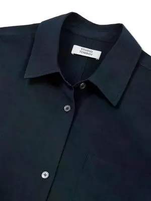 STUDIO TOMBOY Dark Navy Balloon Sleeve Shirt