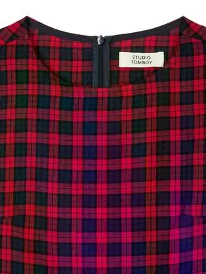 STUDIO TOMBOY Checkered Tie-fastening A-line Midi Dress