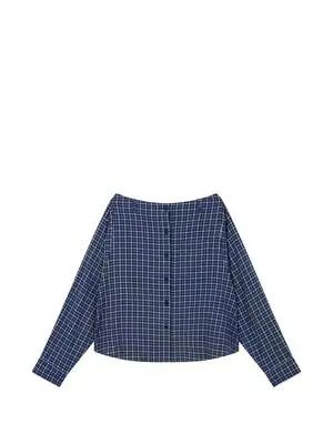 STUDIO TOMBOY Check Pattern Pleated Skirt - Blue