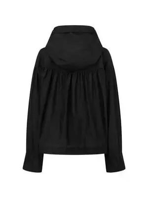 STUDIO TOMBOY Shirred Cropped Windbreaker Jacket