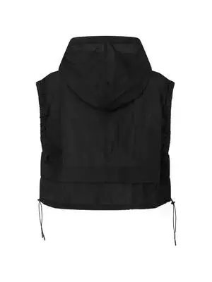 STUDIO TOMBOY Cropped Gilet With Drawstring Hood