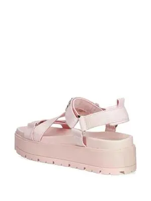 Guess Jacquard Logo Platform Sandals