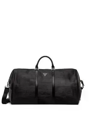 Guess Textured Logo Plaque Holdall