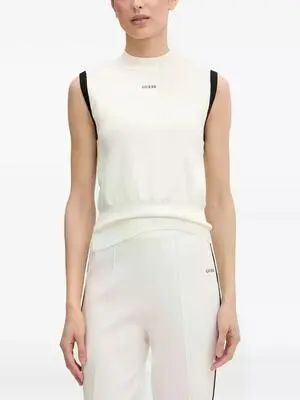 Guess Contrast Trim Tank Top - Neutrals