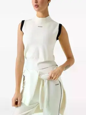 Guess Contrast Trim Tank Top - Neutrals