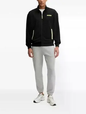 Guess Logo Print Zip-up Sweater