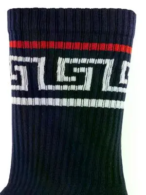 Versace Greca Pattern Ribbed Socks