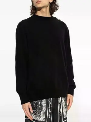 Balmain Button-embellished Shoulder Sweater