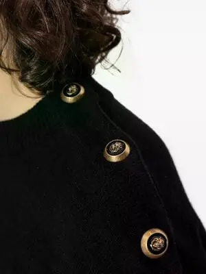 Balmain Button-embellished Shoulder Sweater