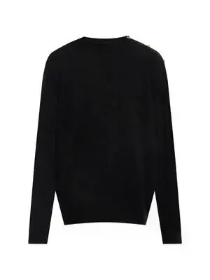 Balmain Button-embellished Shoulder Sweater