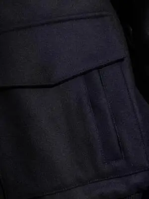 Balmain Shearling Collar Bomber Jacket