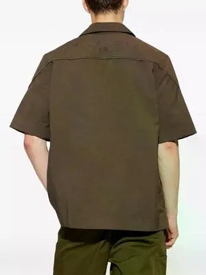 Givenchy Logo-embroidered Zip-up Shirt