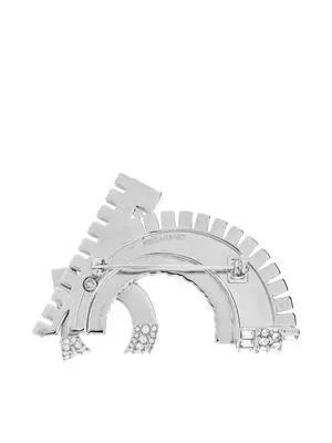 FERRAGAMO Gancini Crystal-embellished Brooch