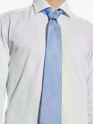 FERRAGAMO Silk Seahorse Print Neck Tie