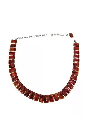 MADISON 1970s Tortoiseshell-effect Belt - Silver