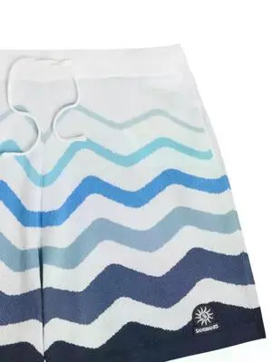 SANDBANKS Chevron-knit Drawstring Track Shorts
