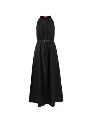 Max Mara Sleeveless Belted Dress - Black