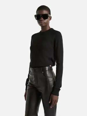 Balmain Knit Jumper With Quilted Effect - Black