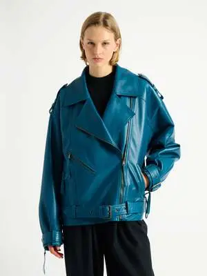Balmain Lambskin Leather Biker Jacket