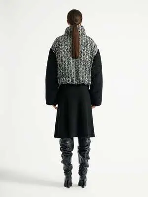 Balmain Two-tone Padded Tweed Jacket