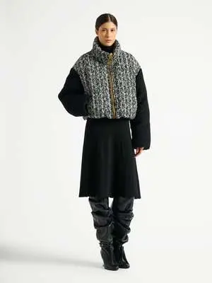 Balmain Two-tone Padded Tweed Jacket