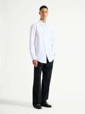 Balmain Shirt In Cotton Poplin - White
