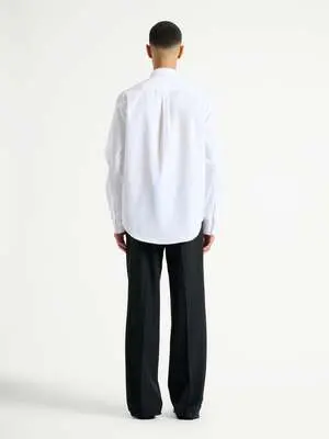 Balmain Shirt In Cotton Poplin - White