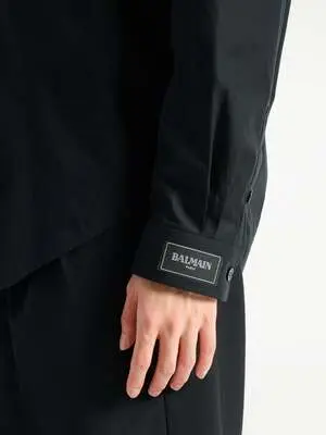Balmain Shirt In Cotton Poplin - Black