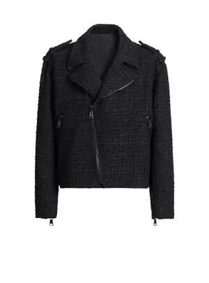 Balmain Tweed Biker Jacket