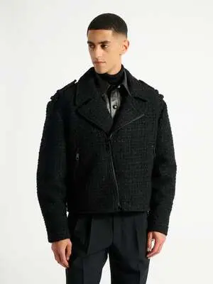 Balmain Tweed Biker Jacket