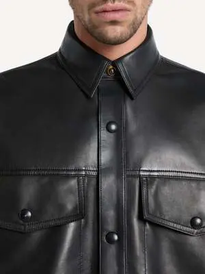 Balmain Leather Overshirt