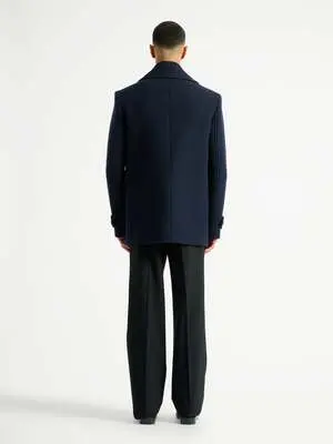 Balmain Boiled Wool Pea Coat