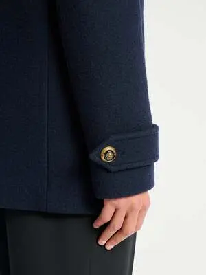 Balmain Boiled Wool Pea Coat