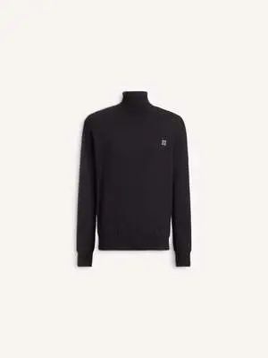 Balmain Cotton & Silk Blend Turtleneck Jumper