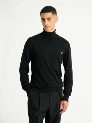 Balmain Cotton & Silk Blend Turtleneck Jumper