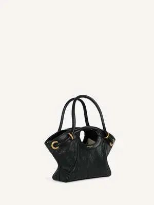 Balmain Small Quilted Lambskin Leather Tote Bag