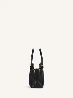 Balmain Small Quilted Lambskin Leather Tote Bag