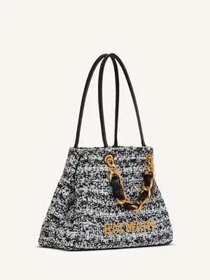 Balmain 1945 Soft Tweed Tote Bag