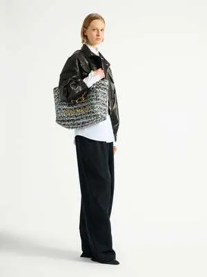 Balmain 1945 Soft Tweed Tote Bag