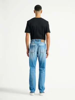 Balmain Straight-leg Faded Denim Jeans