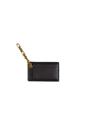Balmain Pulse Card Holder In Smooth Leather - Black