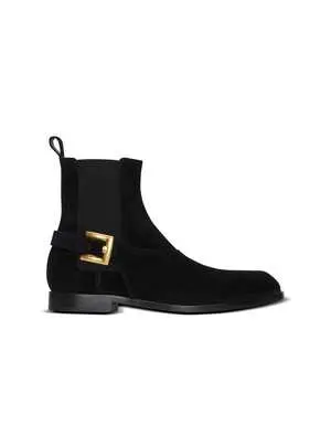 Balmain Silver Tone Shoes For Men